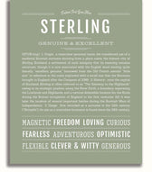 Sterling | Name Art Print – Name Stories