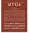 Stetson | Name Art Print – Name Stories