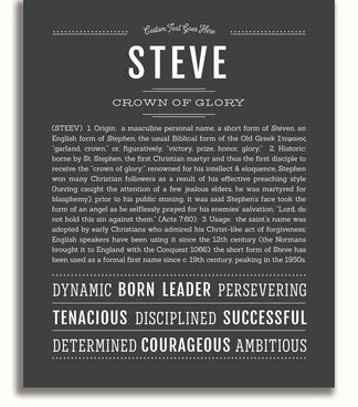 Steve | Name Art Print – Name Stories