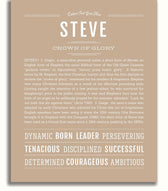 Steve Personalized Name Meaning Art Prints – Name Stories