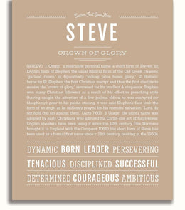 Steve | Name Art Print – Name Stories