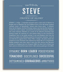 Steve Personalized Name Meaning Art Prints – Name Stories