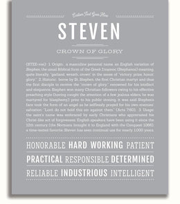 Steven | Name Art Print – Name Stories