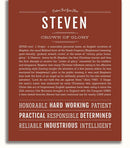 Steven | Name Art Print – Name Stories