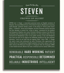 Steven | Name Art Print – Name Stories