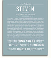 Steven | Name Art Print – Name Stories
