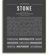 Stone | Name Art Print – Name Stories