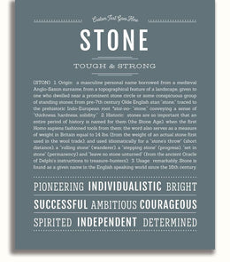 Stone | Name Art Print – Name Stories