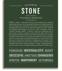 Stone | Name Art Print – Name Stories