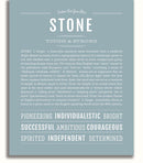 Stone Personalized Name Meaning Art Prints – Name Stories