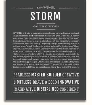 Storm | Name Art Print – Name Stories