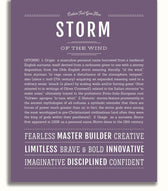 Storm Personalized Name Meaning Art Prints – Name Stories