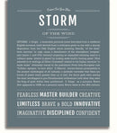 Storm | Name Art Print – Name Stories
