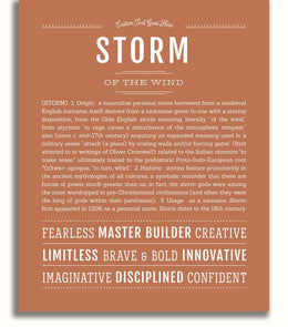 Storm | Name Art Print – Name Stories
