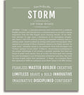 Storm Personalized Name Meaning Art Prints – Name Stories