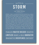 Storm | Name Art Print – Name Stories