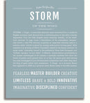 Storm Personalized Name Meaning Art Prints – Name Stories