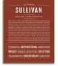 Sullivan Personalized Name Meaning Art Prints – Name Stories