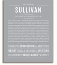 Sullivan Personalized Name Meaning Art Prints – Name Stories