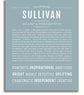 Sullivan Personalized Name Meaning Art Prints – Name Stories