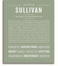 Sullivan Personalized Name Meaning Art Prints – Name Stories