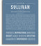 Sullivan Personalized Name Meaning Art Prints – Name Stories