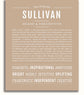 Sullivan Personalized Name Meaning Art Prints – Name Stories