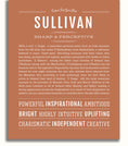 Sullivan Personalized Name Meaning Art Prints – Name Stories