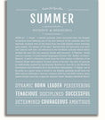 Summer | Name Art Print – Name Stories