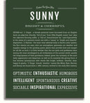 Sunny | Name Art Print – Name Stories