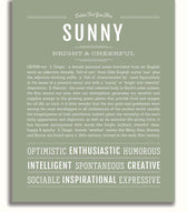 Sunny | Name Art Print – Name Stories
