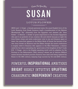 Susan | Name Art Print – Name Stories