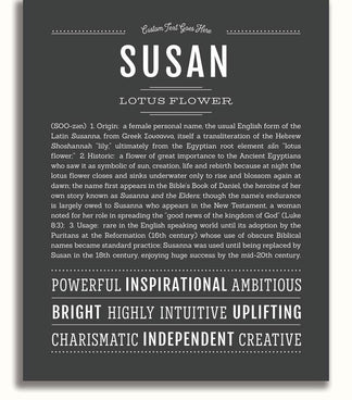 Susan | Name Art Print – Name Stories