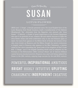 Susan | Name Art Print – Name Stories