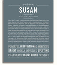 Susan Personalized Name Meaning Art Prints – Name Stories
