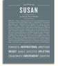 Susan Personalized Name Meaning Art Prints – Name Stories