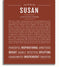Susan Personalized Name Meaning Art Prints – Name Stories