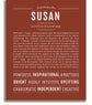 Susan Personalized Name Meaning Art Prints – Name Stories