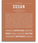Susan | Name Art Print – Name Stories