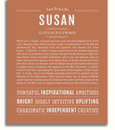Susan Personalized Name Meaning Art Prints – Name Stories