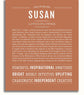 Susan Personalized Name Meaning Art Prints – Name Stories