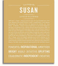 Susan | Name Art Print – Name Stories