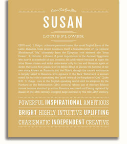 Susan | Name Art Print – Name Stories