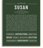 Susan Personalized Name Meaning Art Prints – Name Stories