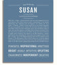 Susan Personalized Name Meaning Art Prints – Name Stories