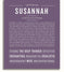 Susannah | Name Art Print – Name Stories
