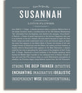 Susannah Personalized Name Meaning Art Prints – Name Stories