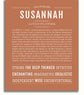 Susannah Personalized Name Meaning Art Prints – Name Stories