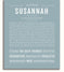 Susannah | Name Art Print – Name Stories