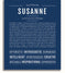 Susanne Personalized Name Meaning Art Prints – Name Stories